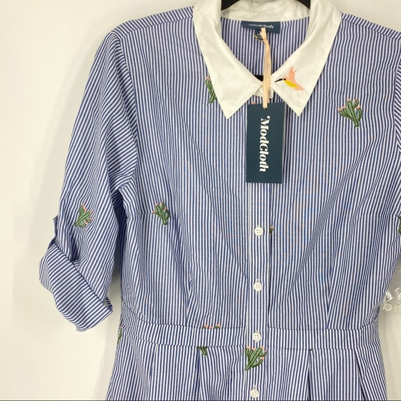 Modcloth | Dresses | Modcloth Cactus Pin Stripe Dress Sz Nwt | Poshmark